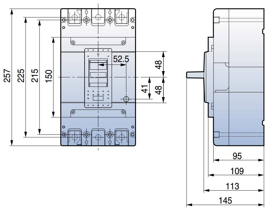 قیمت کلید اتوماتیک،کمپکت 300 آمپر،غیرقابل تنظیم حرارتی-مغناطیسی LS سری ...